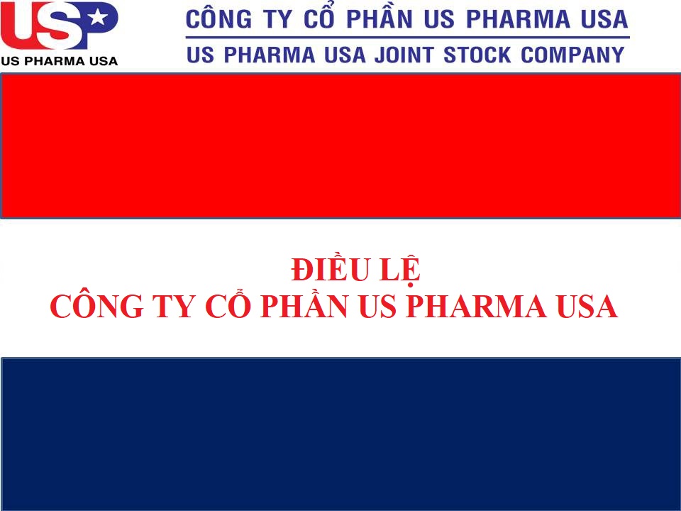 Điều lệ công ty, uspharma
